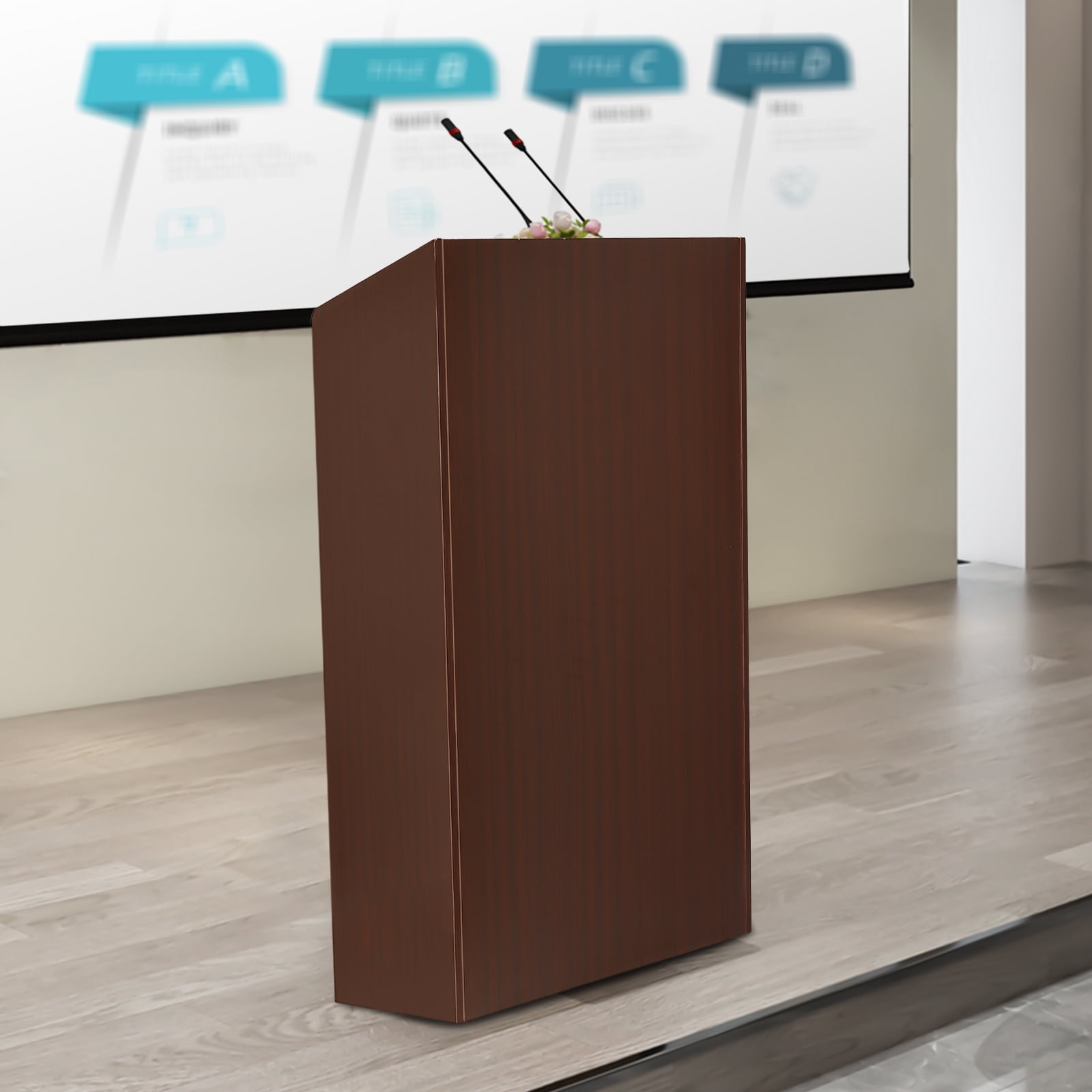 Podium Stand Hostess Stand with Wheels Portable Podium Stand Reception ...