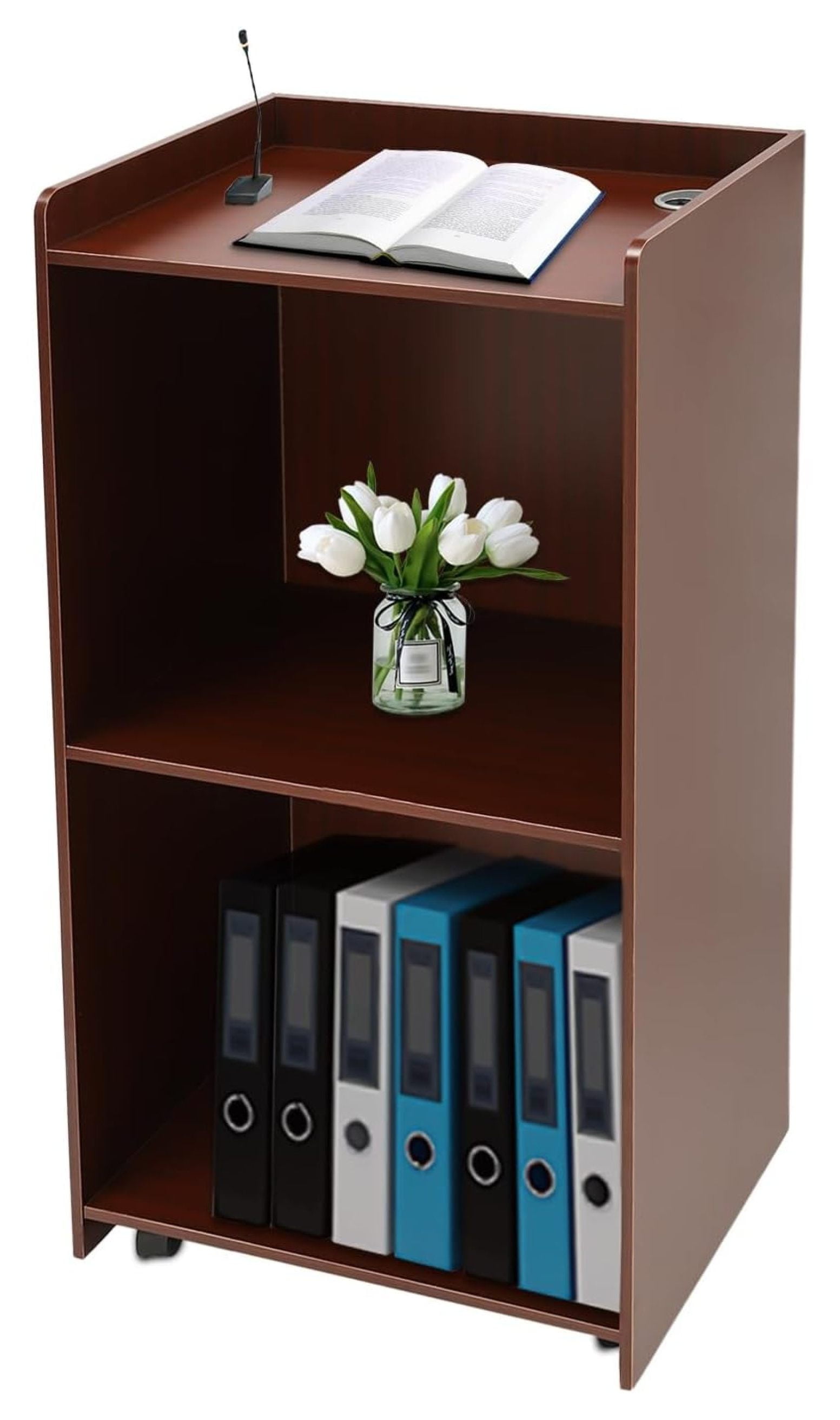 Podium Stand - Hostess Stand with Wheels, Portable Podium Stand ...