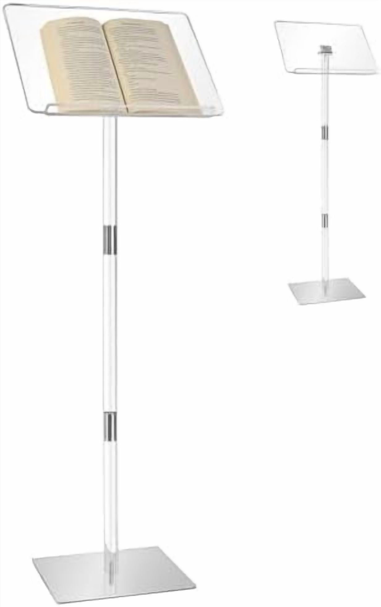 Podium Stand, Lecterns & Podiums, Acrylic Adjustable Angles with Metal ...