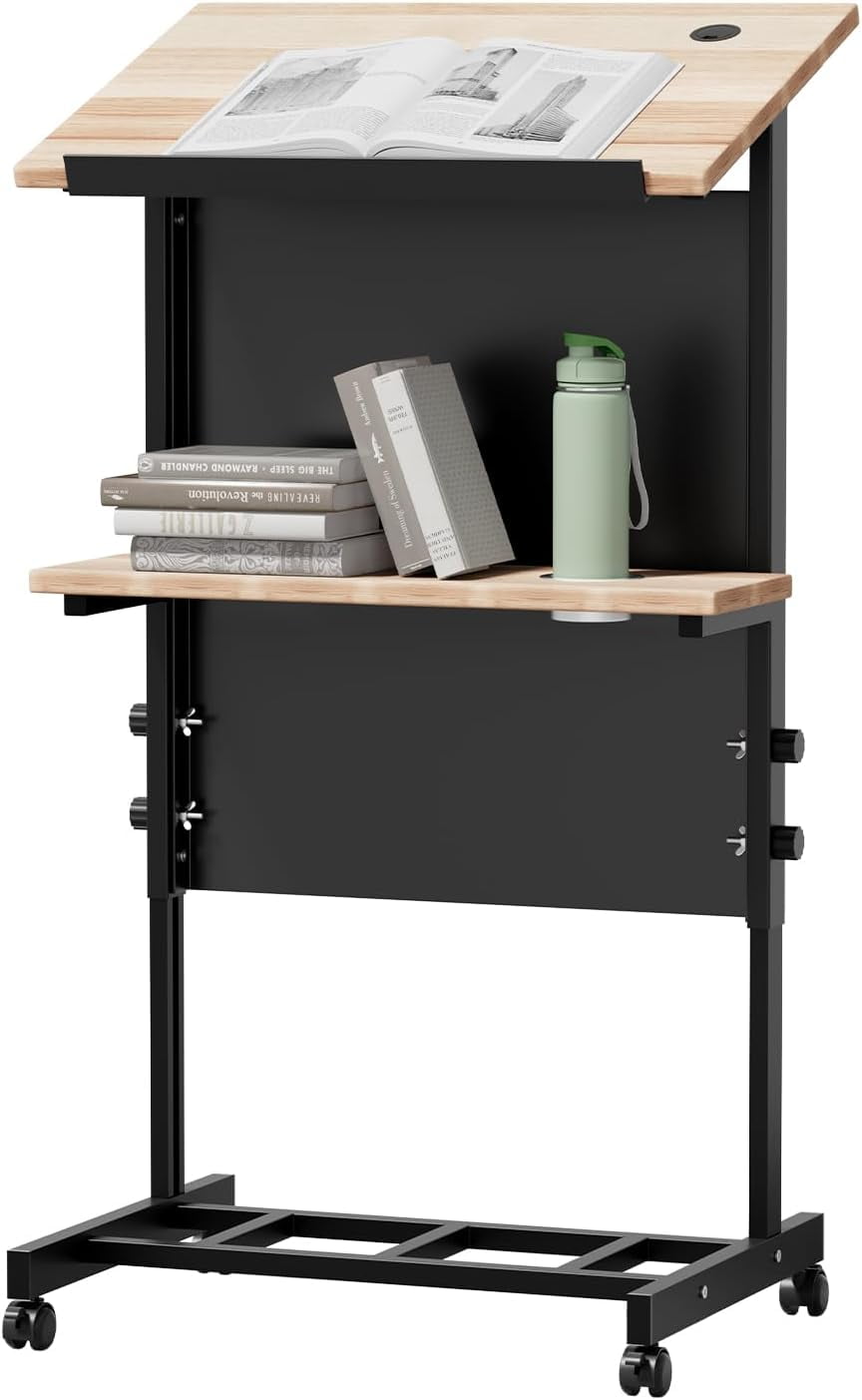 Podium Stand,Portable Lectern with 7 Adjustable Height Positions,Podium ...