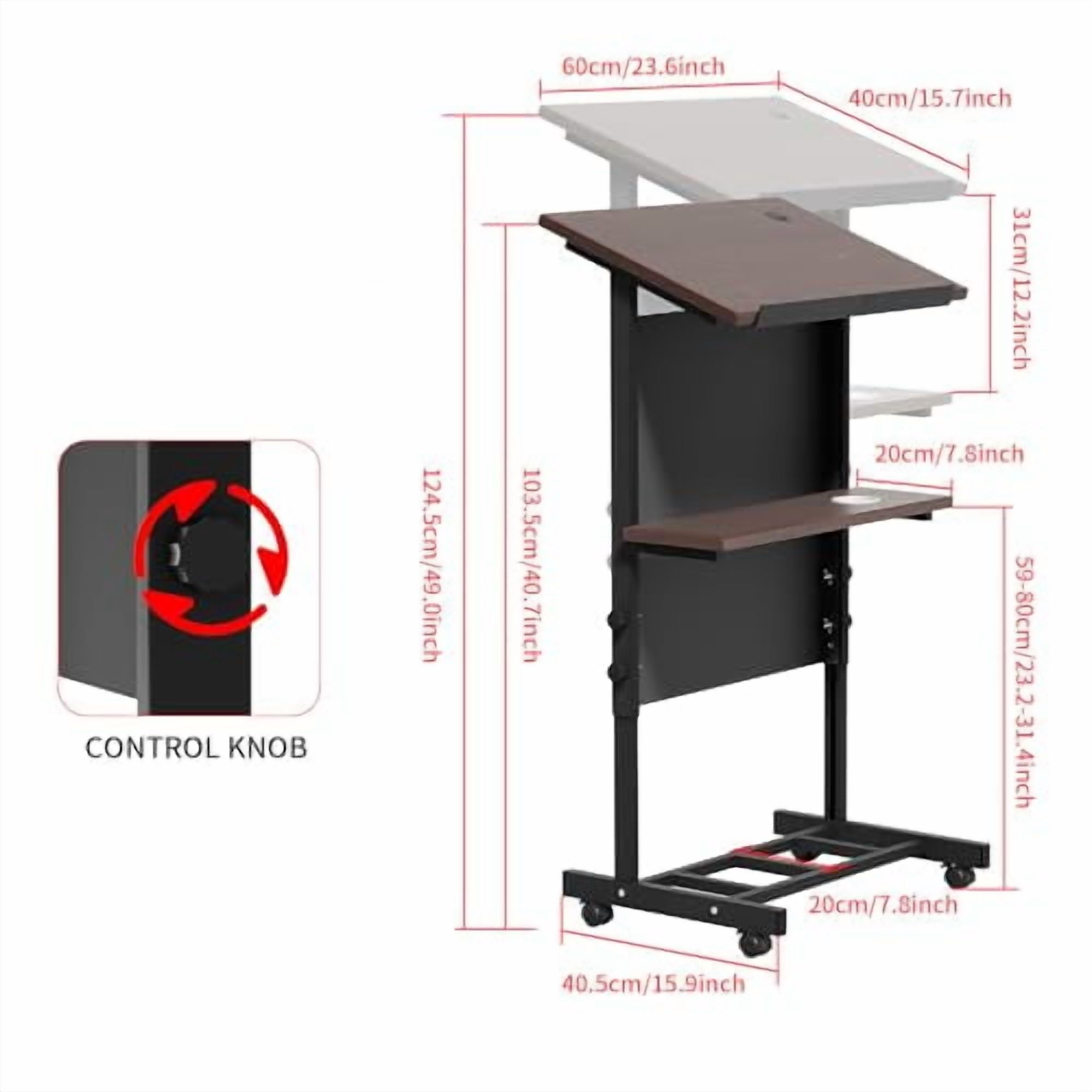 Podium Stand,Portable Lectern with 7 Adjustable Height Positions,Podium ...