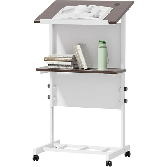 Podium Stand,Portable Lectern with 7 Adjustable Height Positions,Podium ...