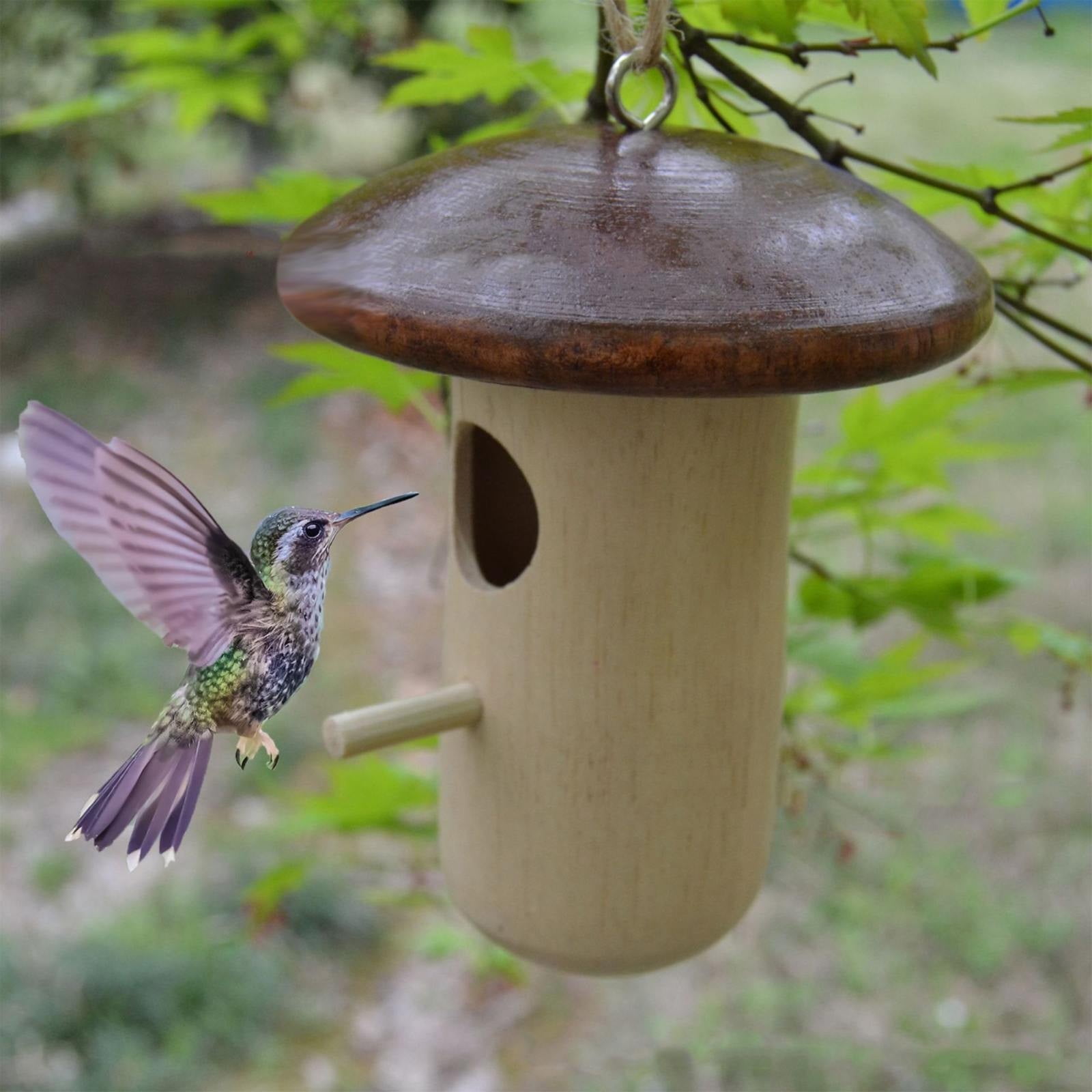 Podn 1 Piece Home Decoration for Nesting Wooden Hummingbird Houses Bird ...