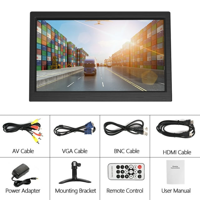 Podofo 11.6" HD Monitor Built in Speaker Support BNC / AVI / VGA / HDMI ...