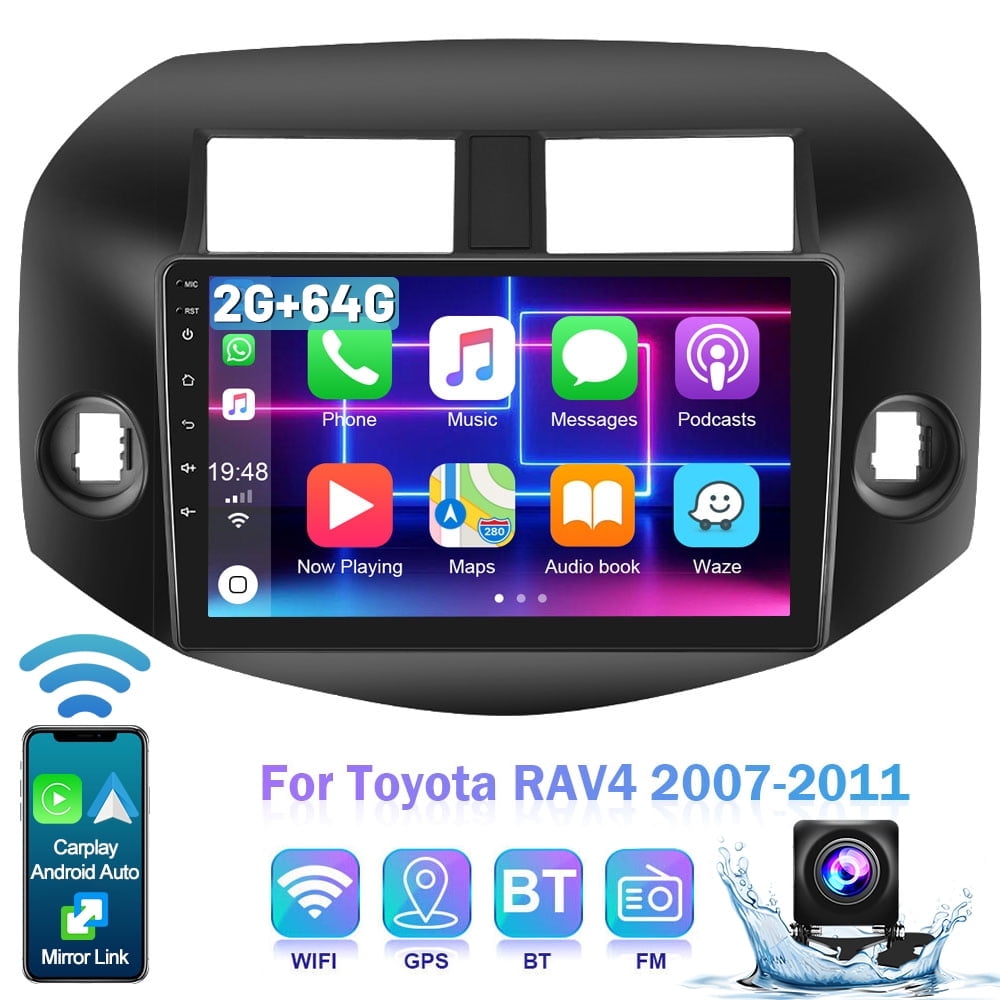 Podofo 10'' Car Stereo for Toyota RAV4 2007-2011, Android 13, WIFI GPS ...
