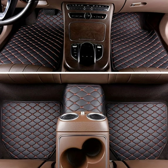 Podofo 5pcs Car Floor Mats Universal Waterproof Front Rear Full Set ...