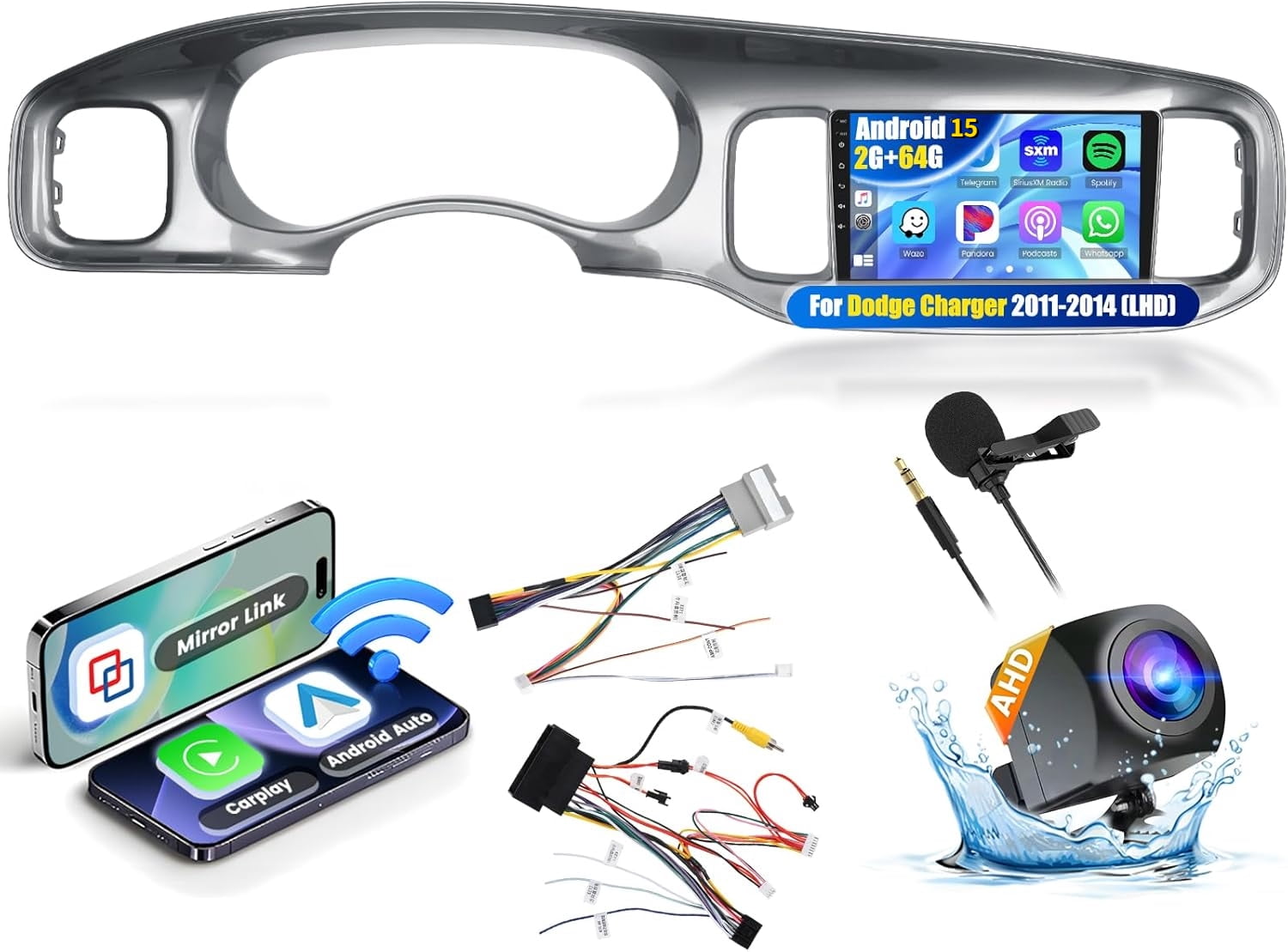 Podofo Android Car Stereo for Dodge Charger 2011 2012 2013 2014 (LHD ...