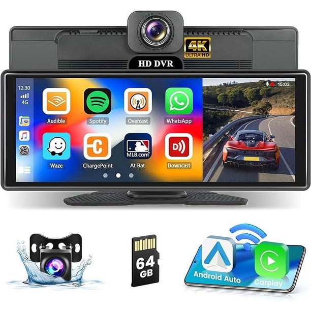 Podofo Car Stereo Android Auto 10.26'' Portable Wireless CarPlay Screen ...