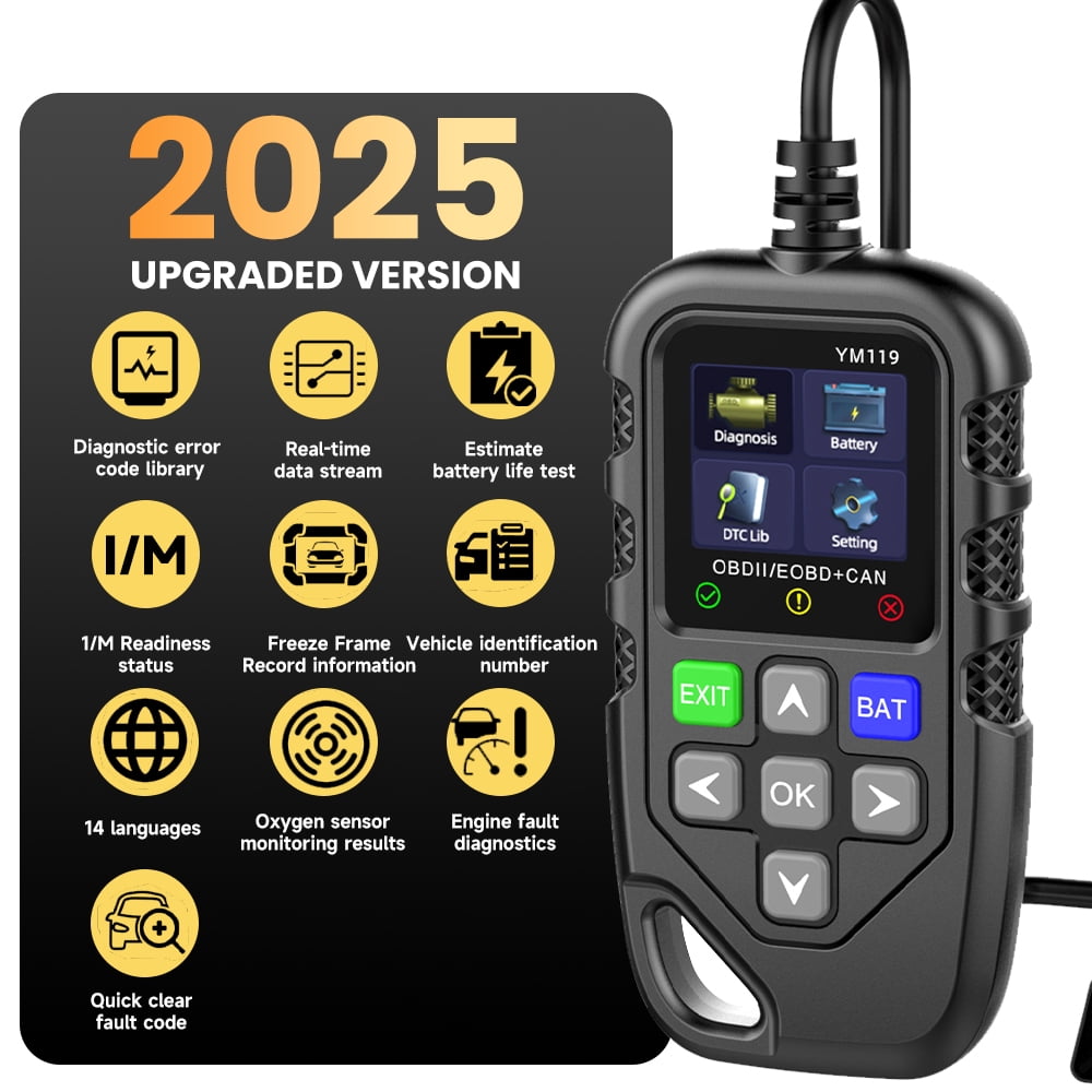 Podofo OBD Car Diagnostic Device, with 9 Protocols for Checking Engine ...