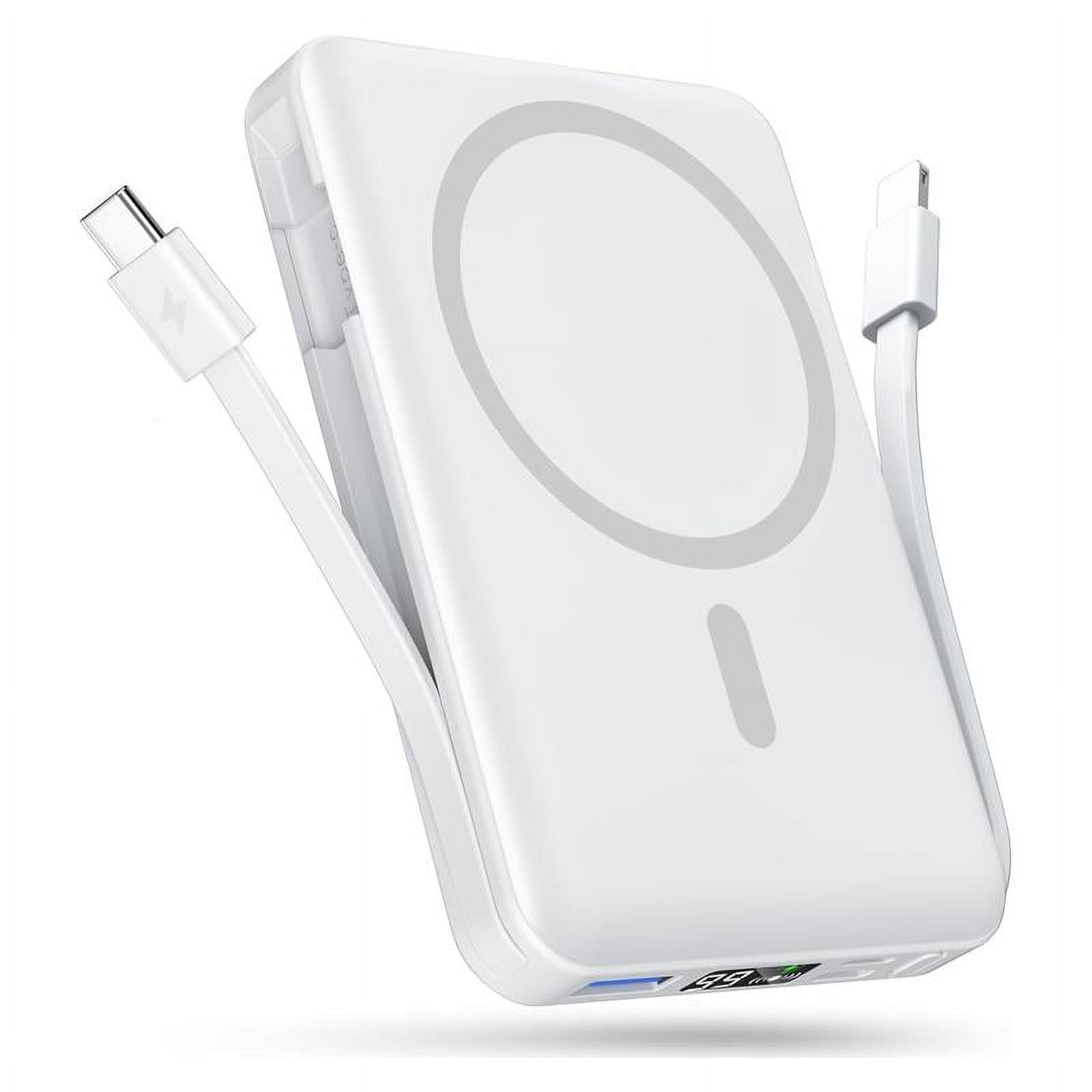 Podoru for MagSafe Battery Pack, 10000mAh Power Bank Built-in USB C ...