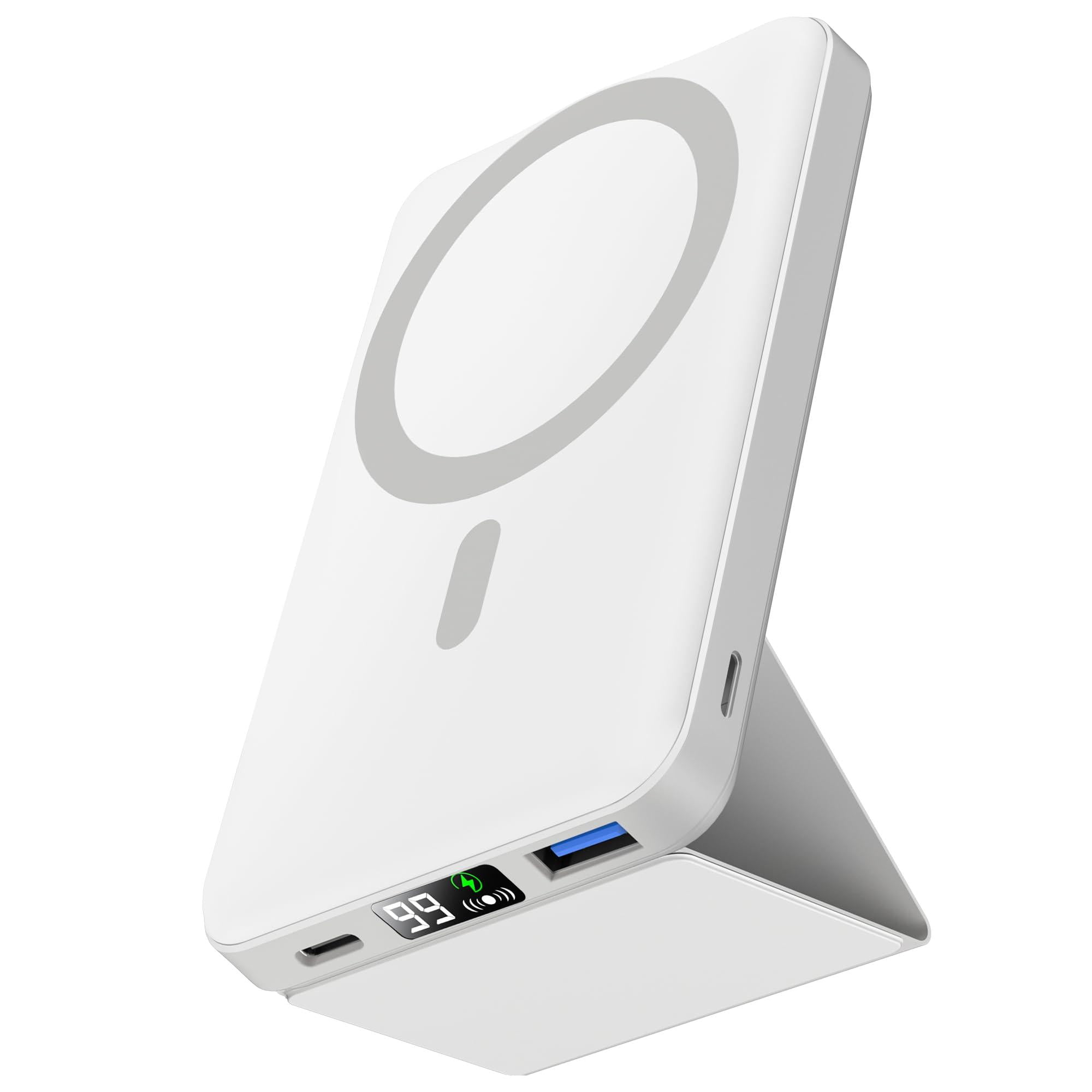 Podoru Magnetic Portable Charger, 10000mAh Wireless Power Bank with ...