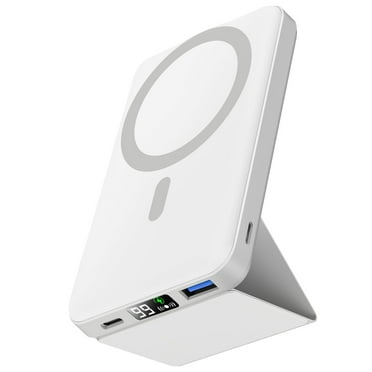 Podoru Wireless Portable Charger, 10000mAh Magnetic Power Bank Built-in ...