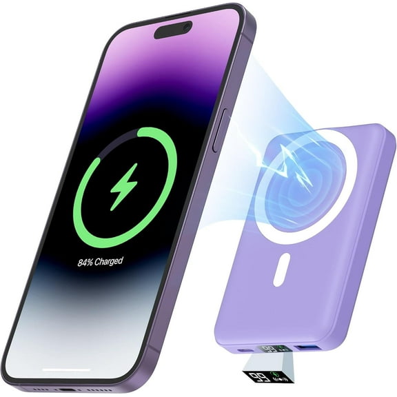 STAR- Magnetic Mounted Portable Power Bank Charger Usb-C For Iphone 15 ...