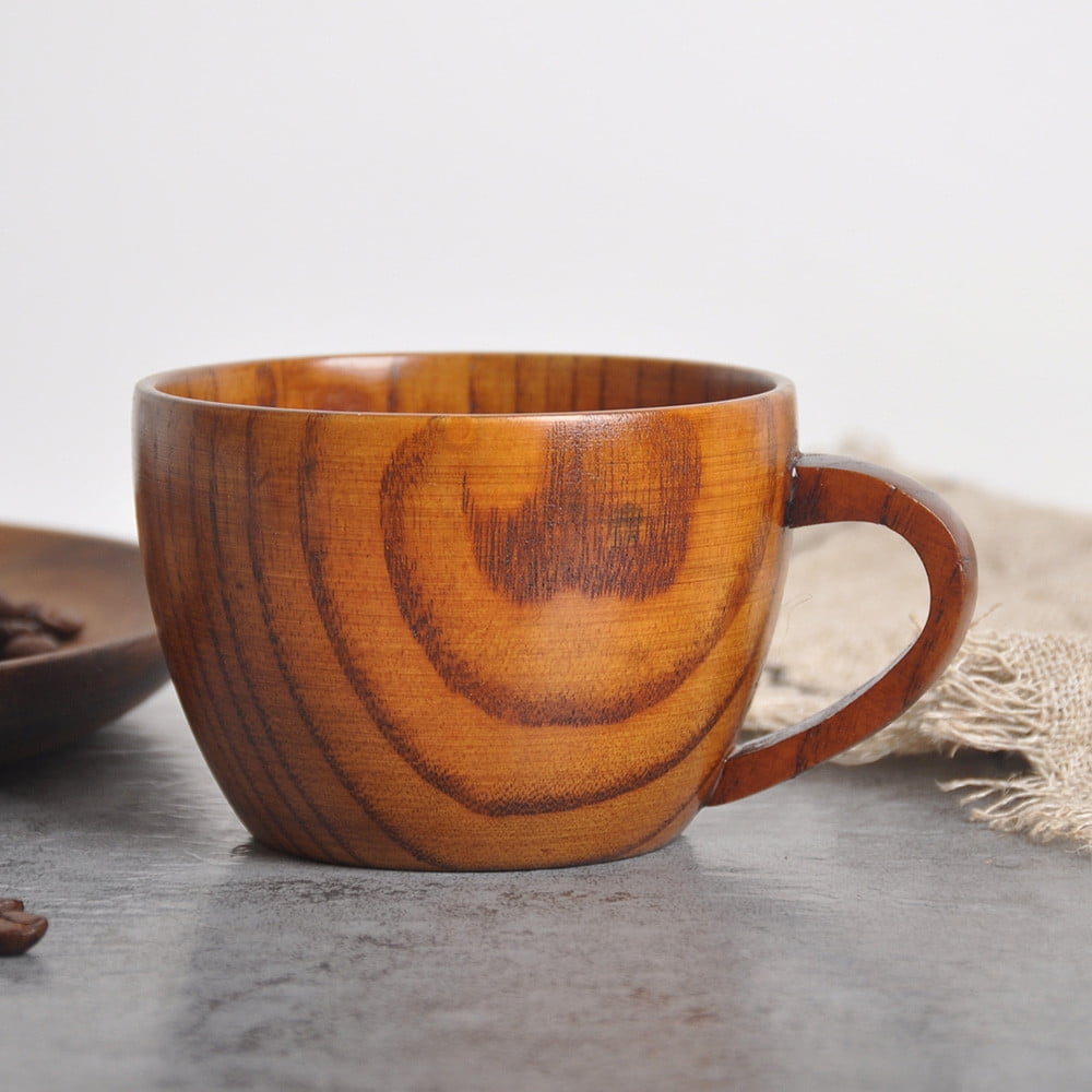 Podplug Wooden Cup Log Color Handmade Natural Wood Coffee Tea Beer ...
