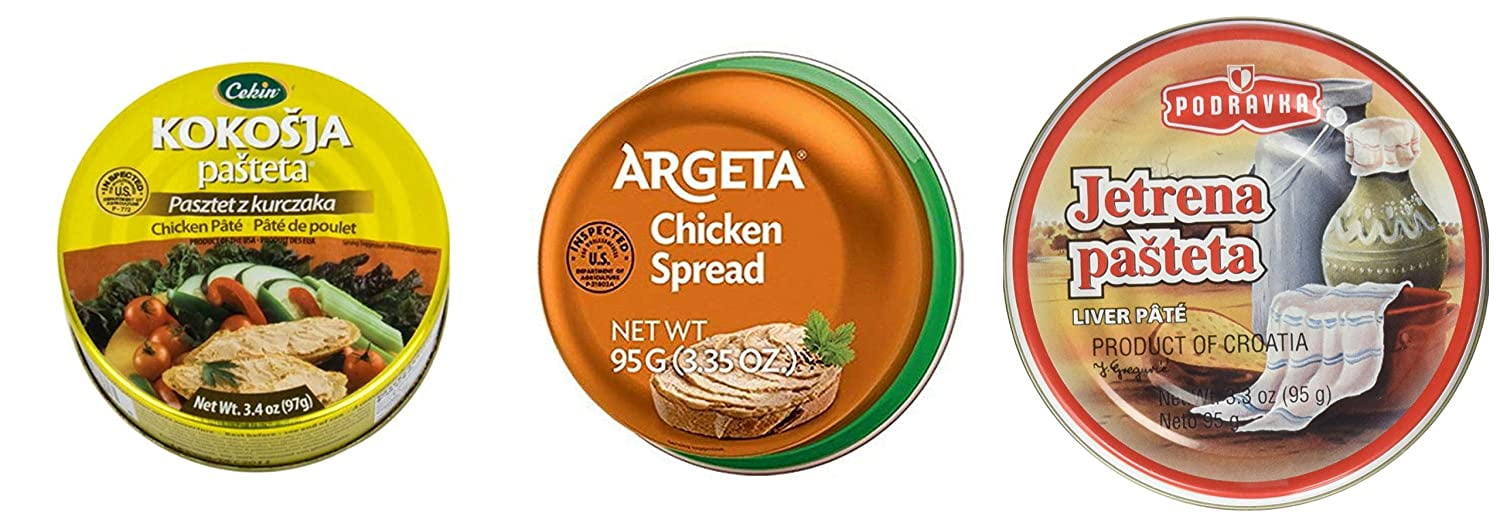 Podravka Chicken Pate, Spresd and Liver Pate Mix 3 different tastes ...