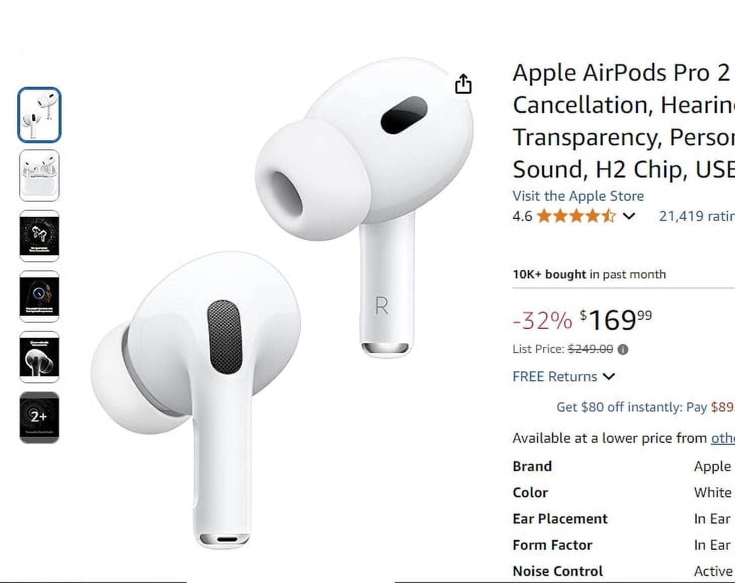 Pods& NEW 2nd Wireless Earbuds, Bluetooth Headphones, with Active Noise ...