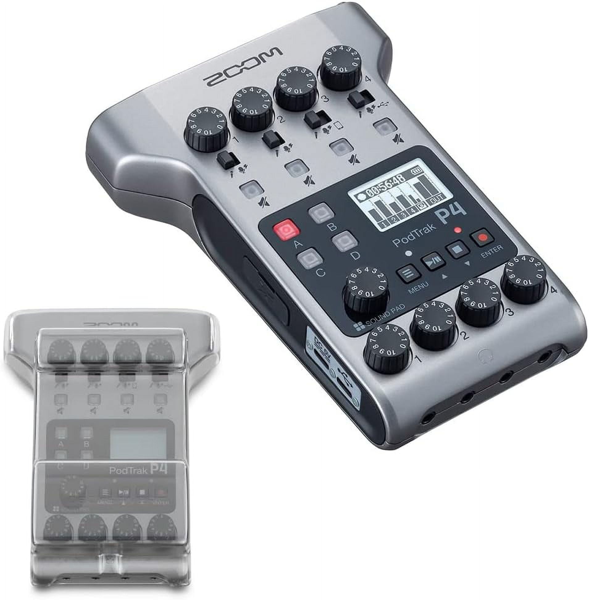 Podtrak P4 Portable Multitrack Battery Powered, 4 Microphone Inputs, 4 ...