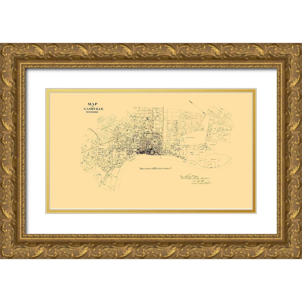 Poe 24x15 Gold Ornate Wood Framed with Double Matting Museum Art Print ...