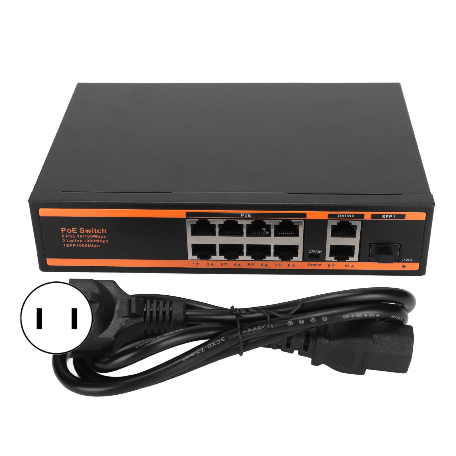 Poe Switch 100M 1000M 11Port Unmanaged 802.3af Compliant Gigabit PoE ...