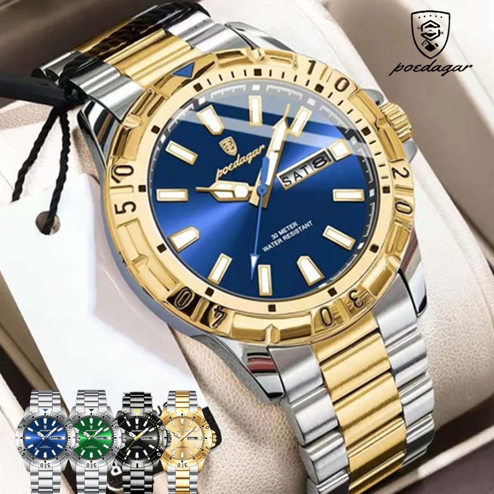 Poedagar Luxury Military Sports Waterproof Luminous Date Poedagar Luxury Military Sports Waterproof Luminous Date
