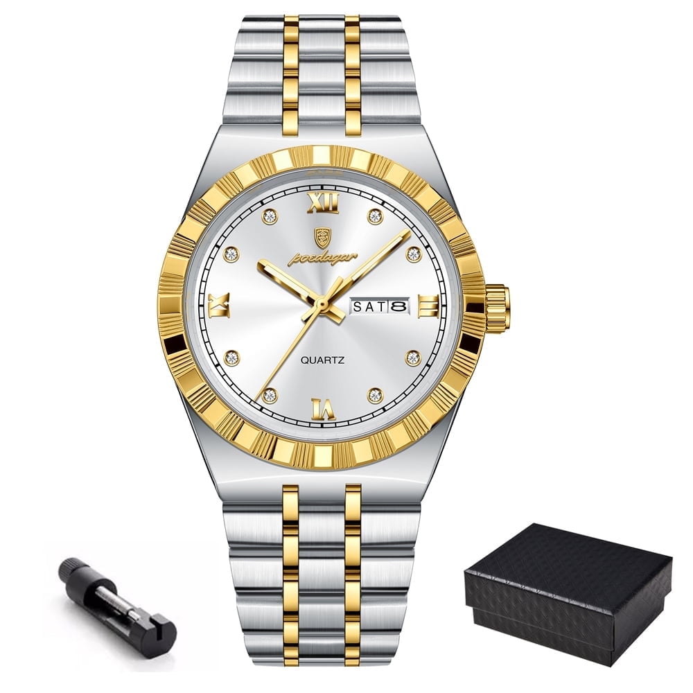 Poedagar Sport Wrist Watch For Man Waterproof Luminous Dual Calendar ...