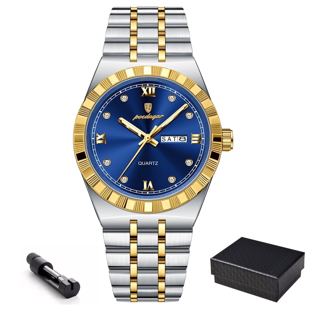 Poedagar Sport Wrist Watch For Man Waterproof Luminous Dual Calendar ...
