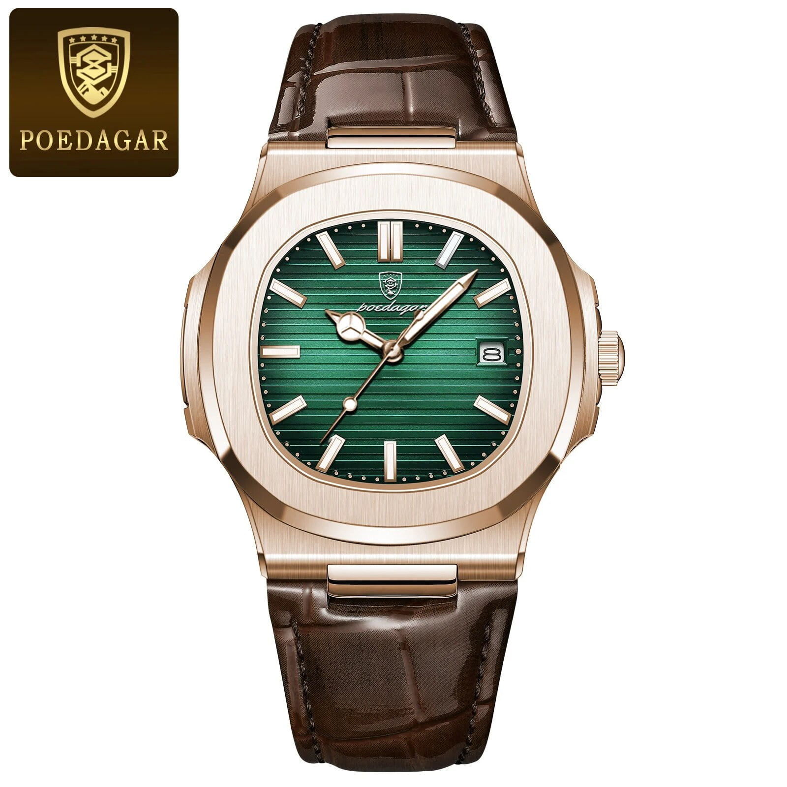 Poedagar luxury man wristwatch business stainless steel quartz men ...