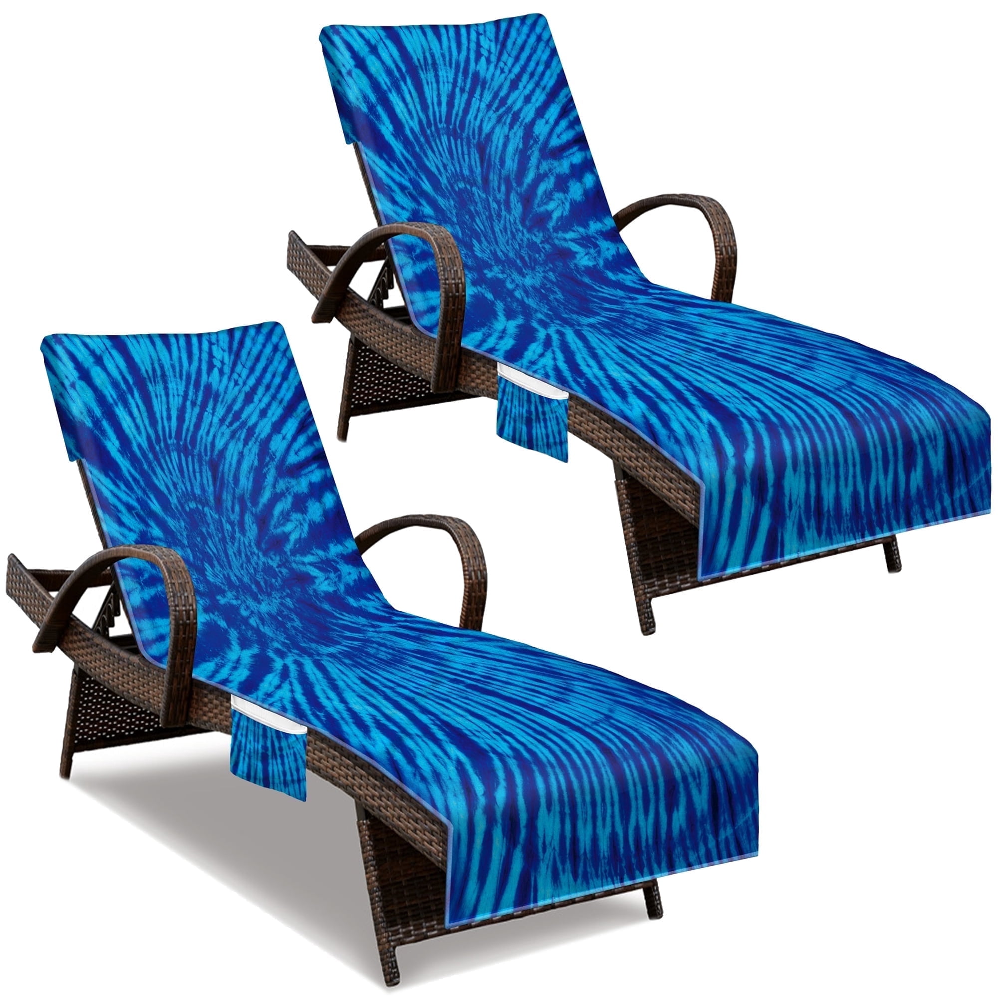 Poedist Lounge Chair Towel Cover, Beach Chair Cover (Pack of 2), Pool ...