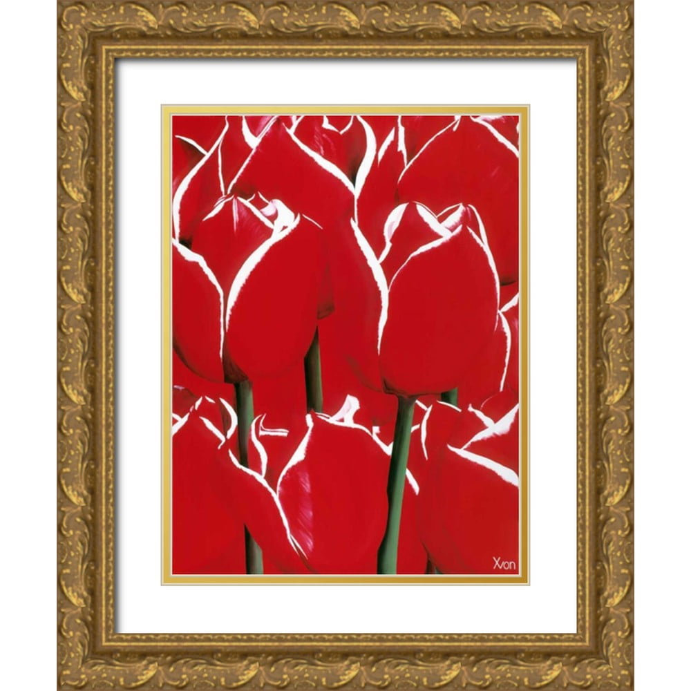 Poelstra-Holzhaus, Yvonne 12x14 Gold Ornate Wood Framed with Double ...