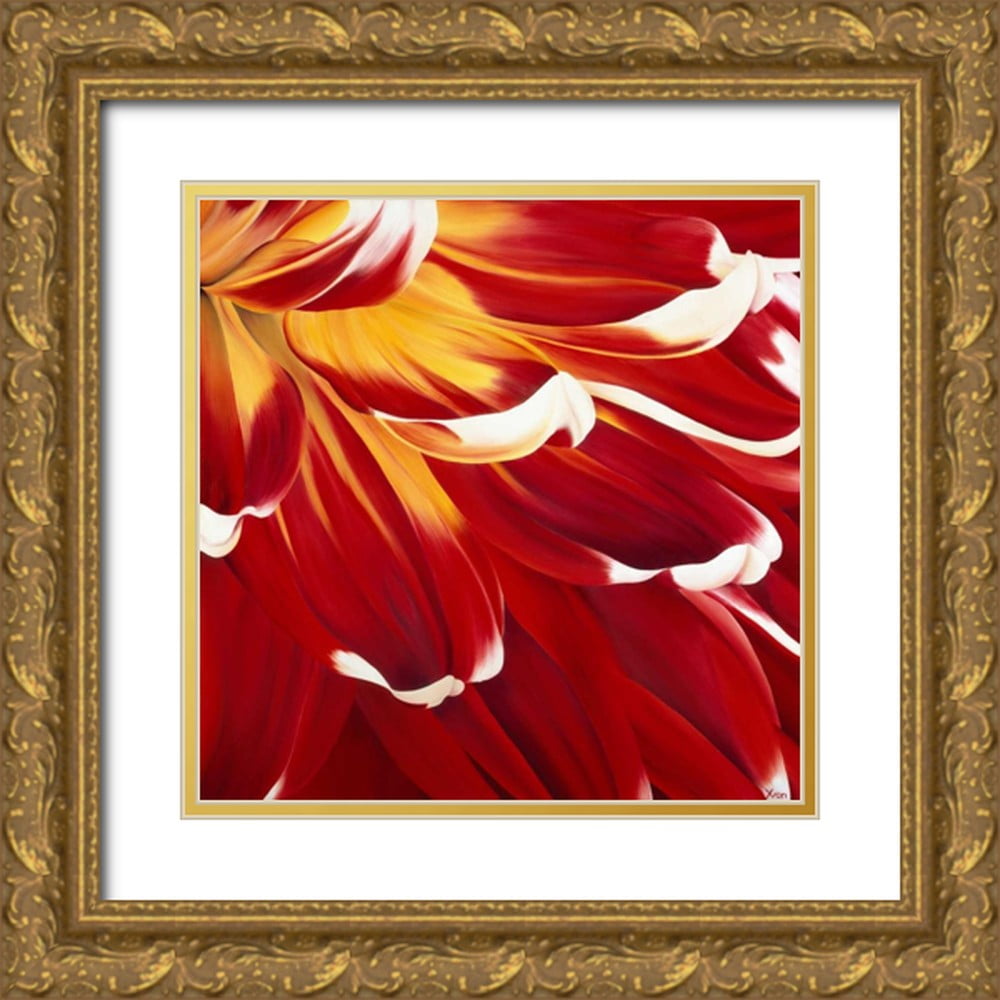 Poelstra-Holzhaus, Yvonne 20x20 Gold Ornate Wood Framed with Double ...