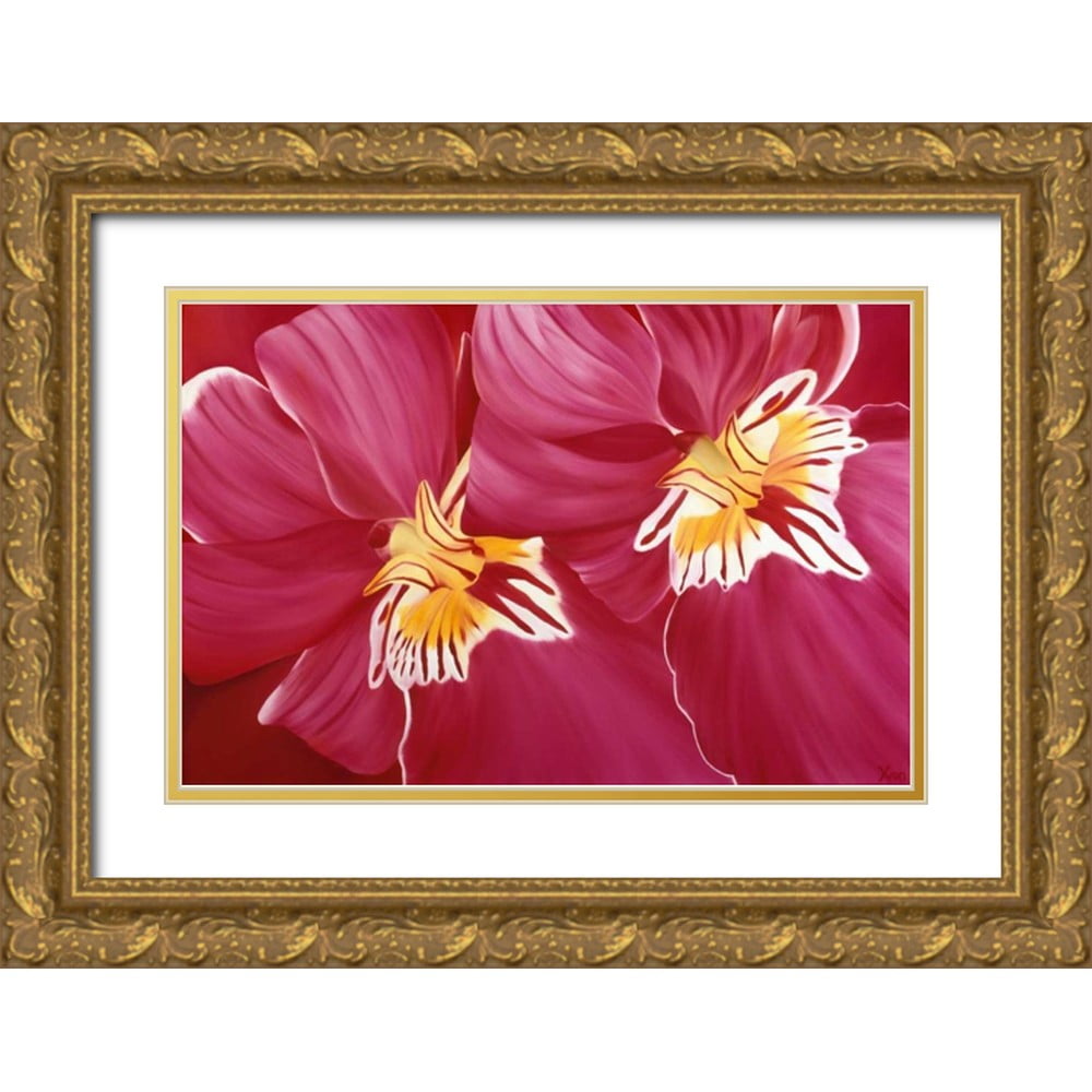 Poelstra-Holzhaus, Yvonne 24x17 Gold Ornate Wood Framed with Double ...