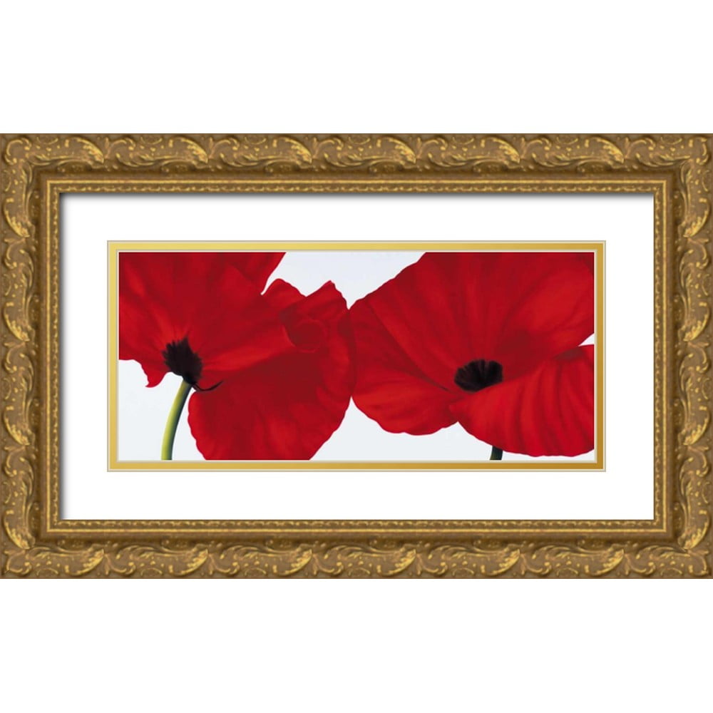 Poelstra-Holzhaus, Yvonne 32x16 Gold Ornate Wood Framed with Double ...