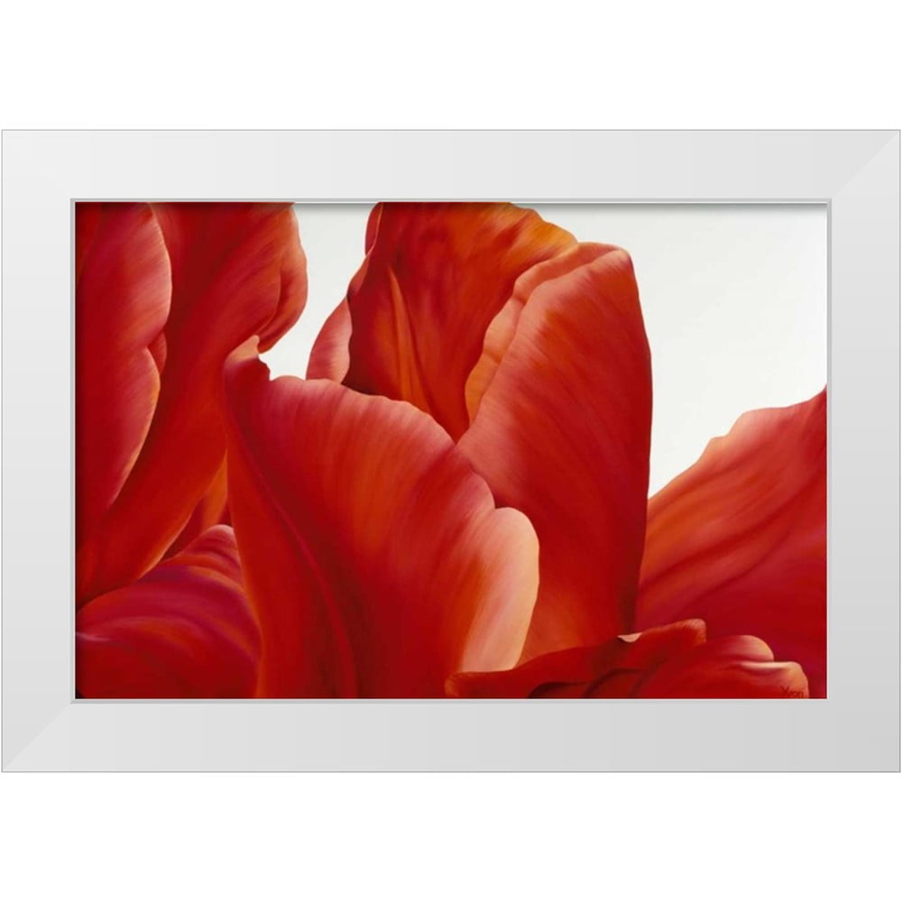 Poelstra-Holzhaus, Yvonne 32x23 White Modern Wood Framed Museum Art Print Titled - Party Tulip I ...