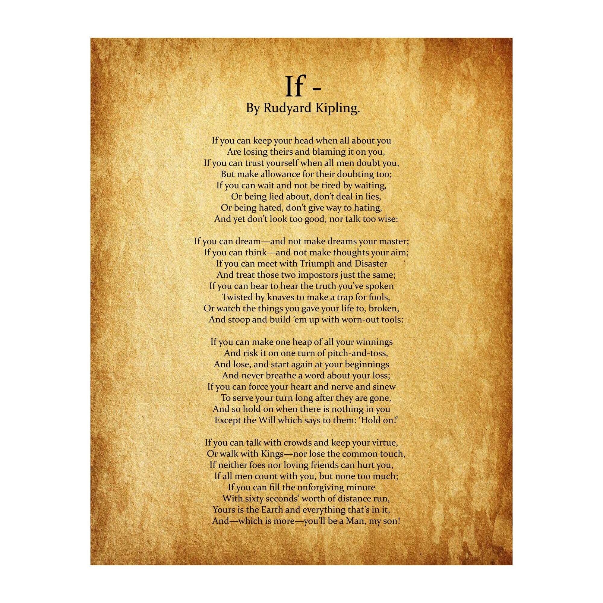 Poem Wall Art Print Vintage poster Decor for Home, Office & Classroom ...