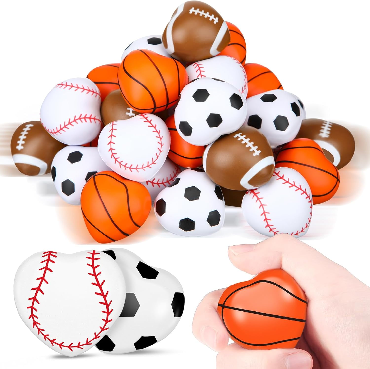 Poen 36 Pcs End of Year Gifts for Students Sports Stress Balls Bulk End ...