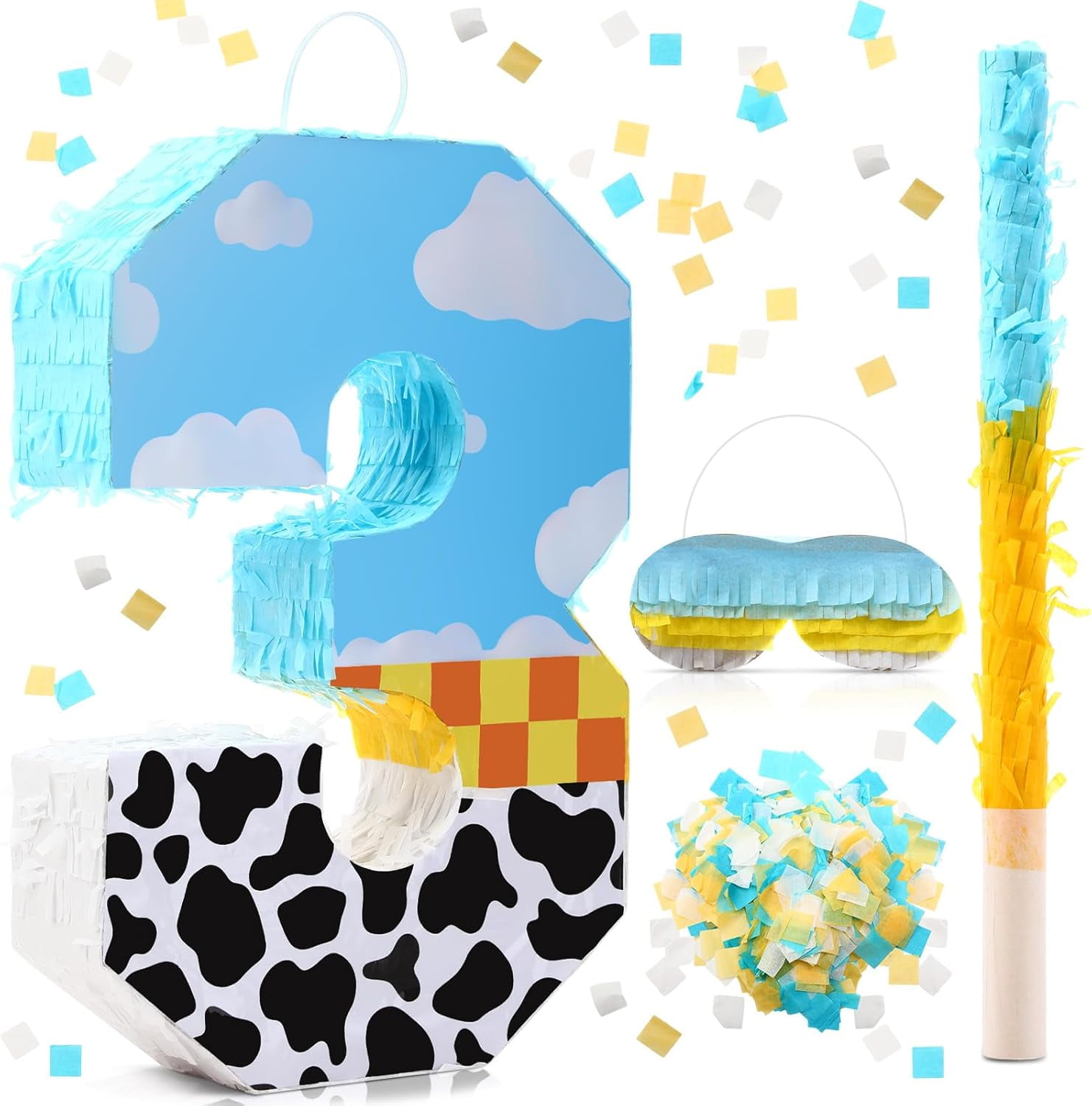 Poen Cow Number Piñata Birthday Decorations Toy Inspire Game Cow ...