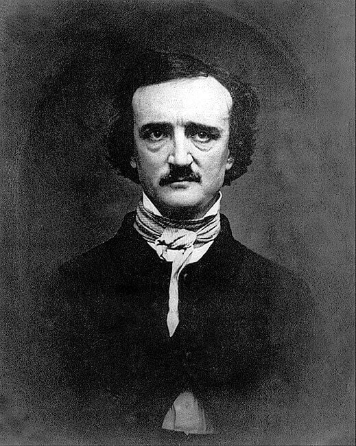 Poet Edgar Allan Poe Portrait 1848 - 12x18 Inch Laminated Aviation ...