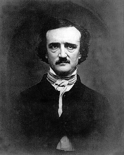 Poet Edgar Allan Poe Portrait 1848 - 24x36 Inch Glossy Laminated ...