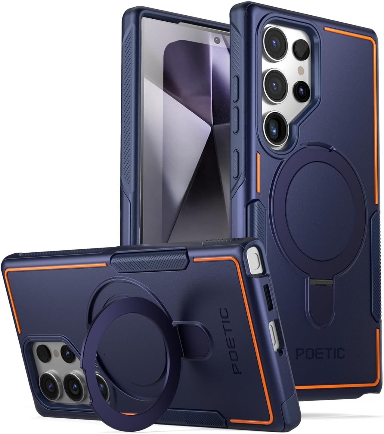 Poetic Neon Case for Galaxy S24 Ultra 6.8", [Magnetic Ring Stand] Dual ...