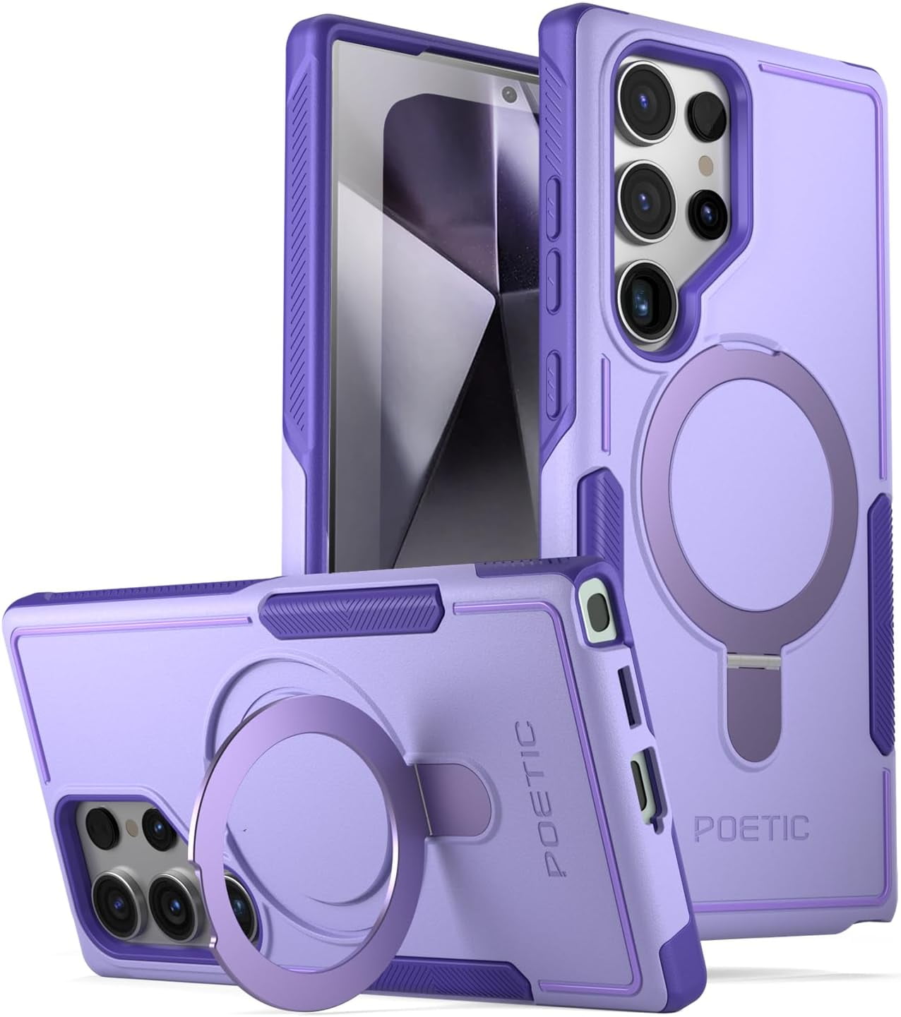 Poetic Neon Case for Galaxy S24 Ultra 6.8", [Magnetic Ring Stand] Dual ...