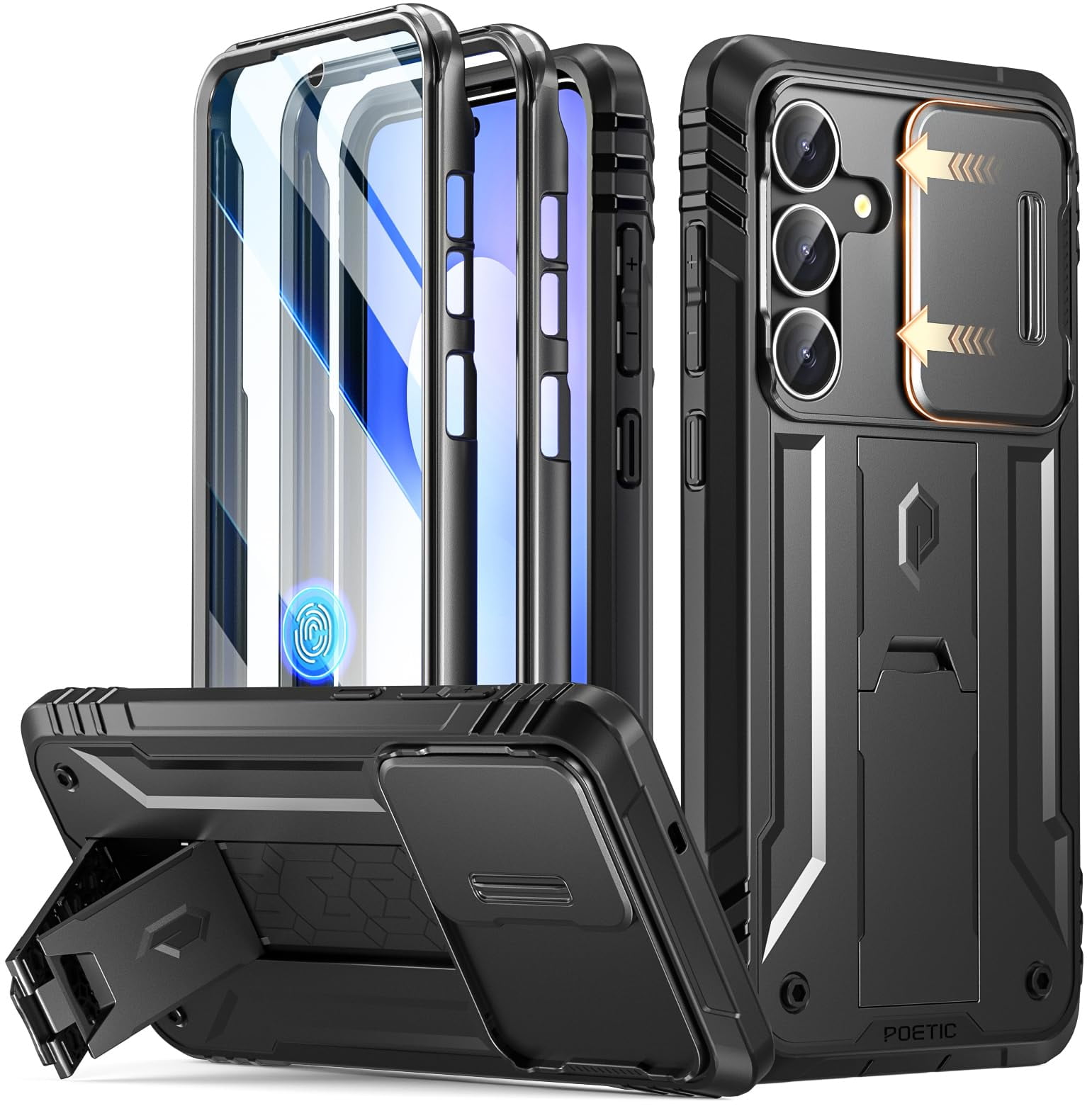 Poetic Revolution Case for Galaxy S25 FE 5G 2025, [Slide Camera Cover ...