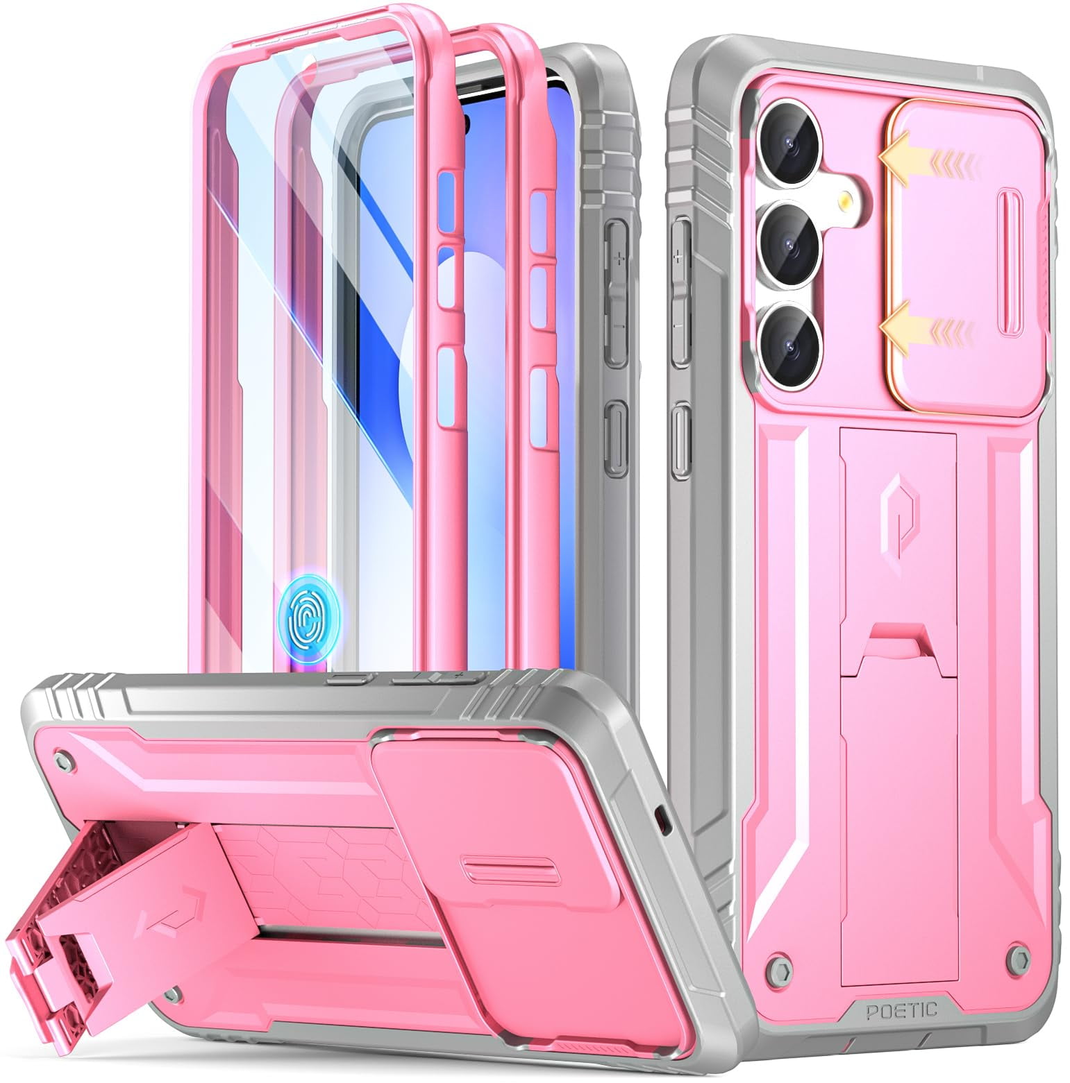 Poetic Revolution Case for Galaxy S25 FE 5G 2025, [Slide Camera Cover ...