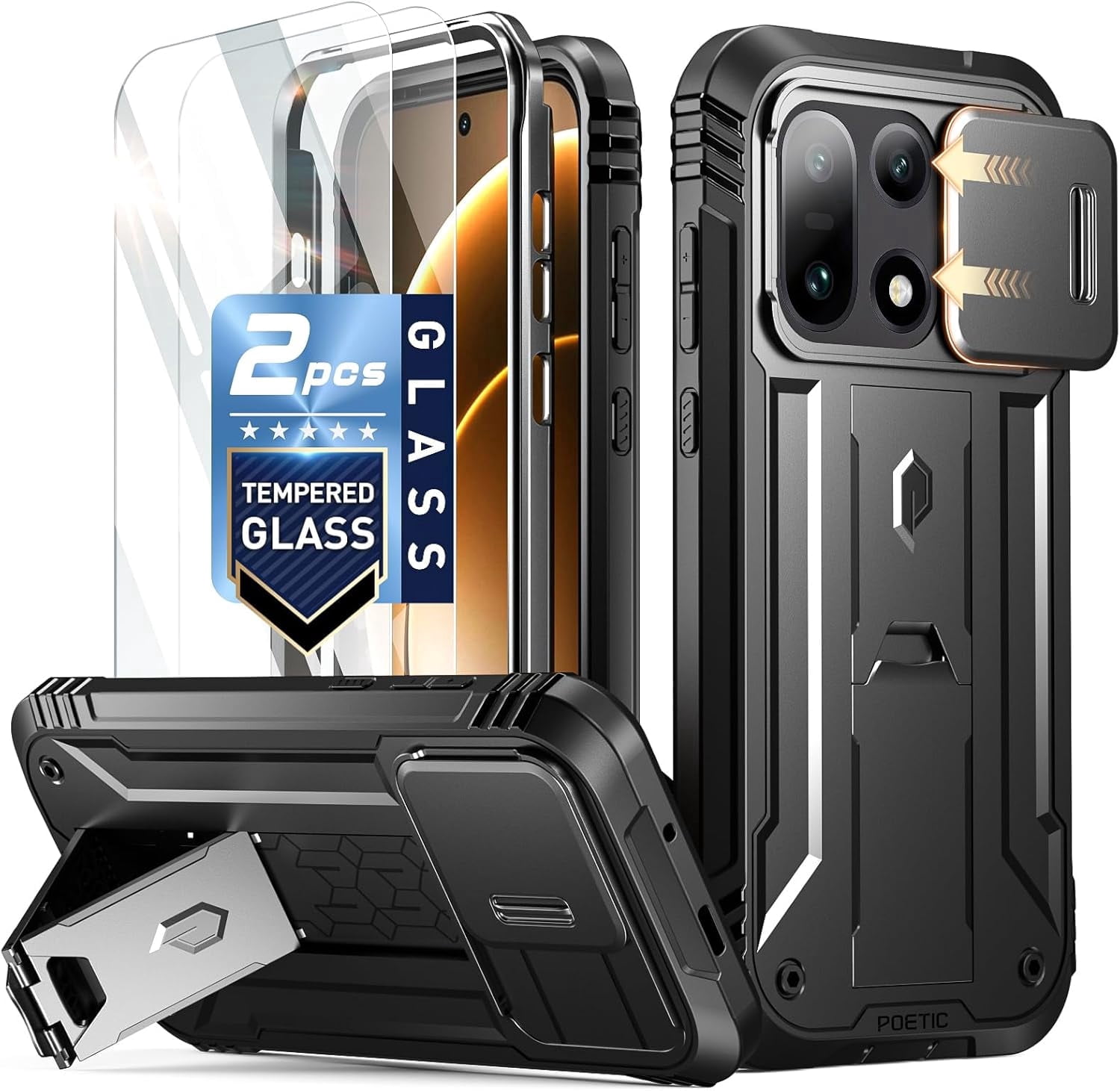 Poetic Revolution Case for OnePlus 15R 5G, [Slide Camera Cover], [20FT ...