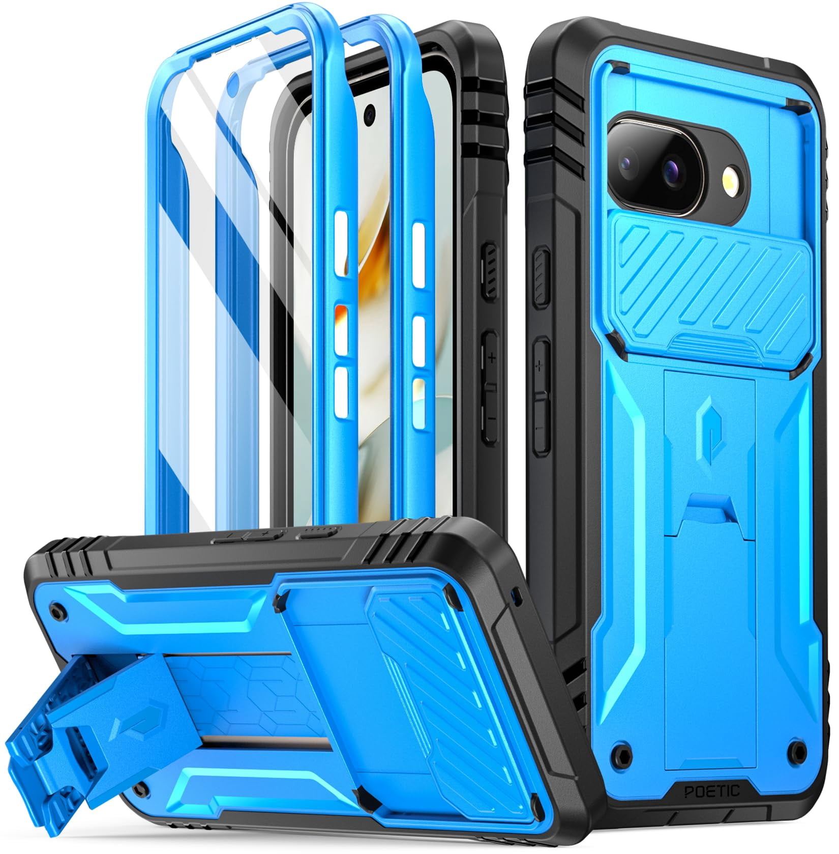Poetic Revolution Case for Google Pixel 9A 5G, [Slide Camera Cover ...