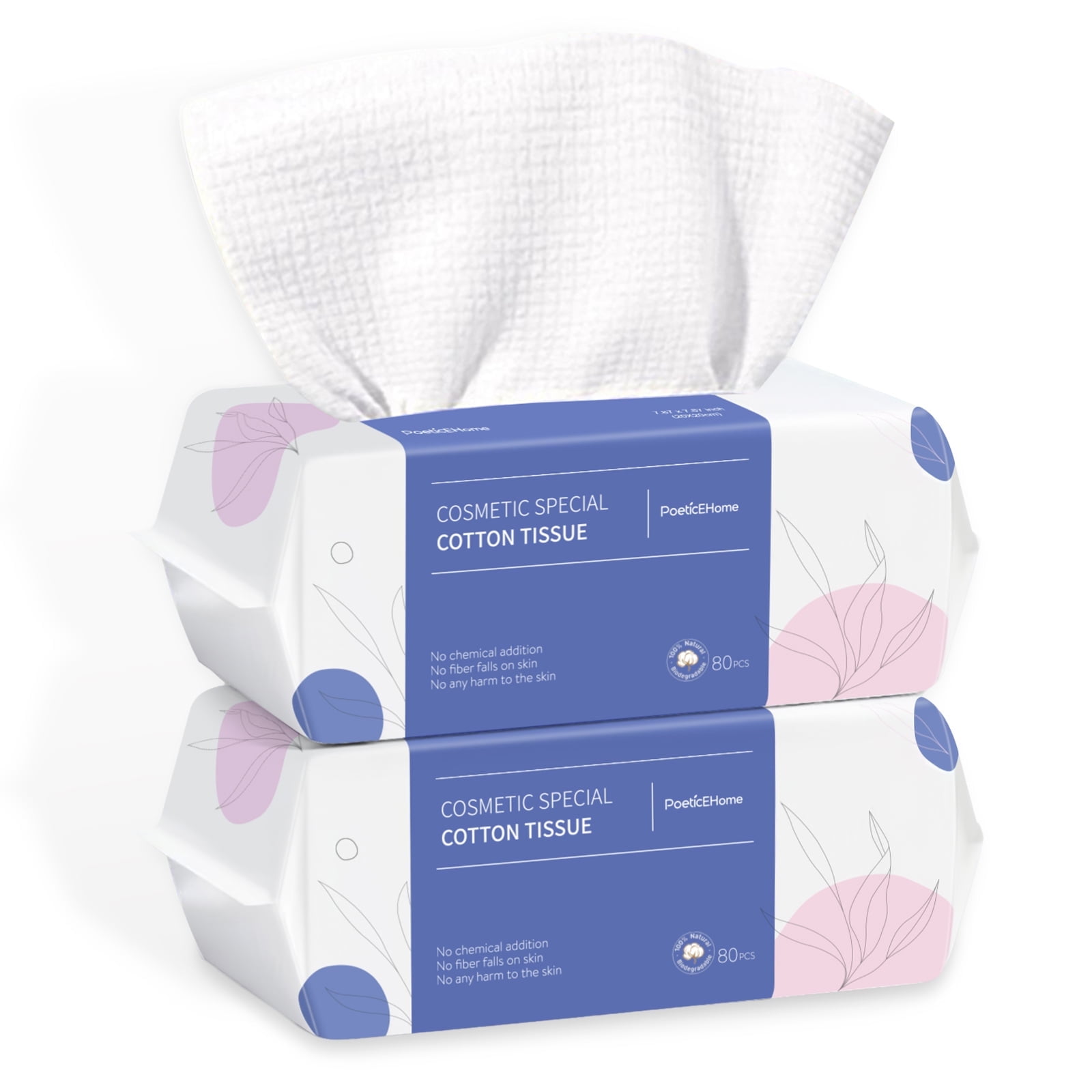 PoeticEHome Absorbent Cotton Face Wipes - Disposable Towels for ...