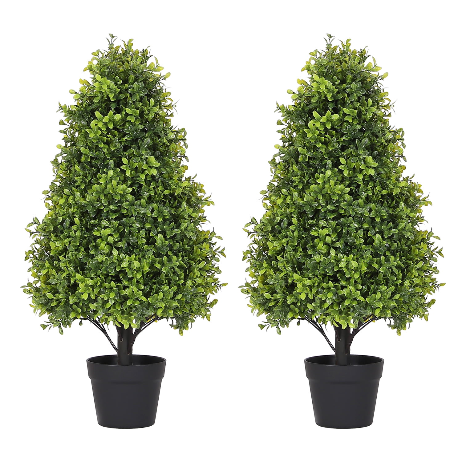 Free Shipping! Poetree 2.5ft Topiary Trees Artificial Outdoor 2 Pack 30 ...