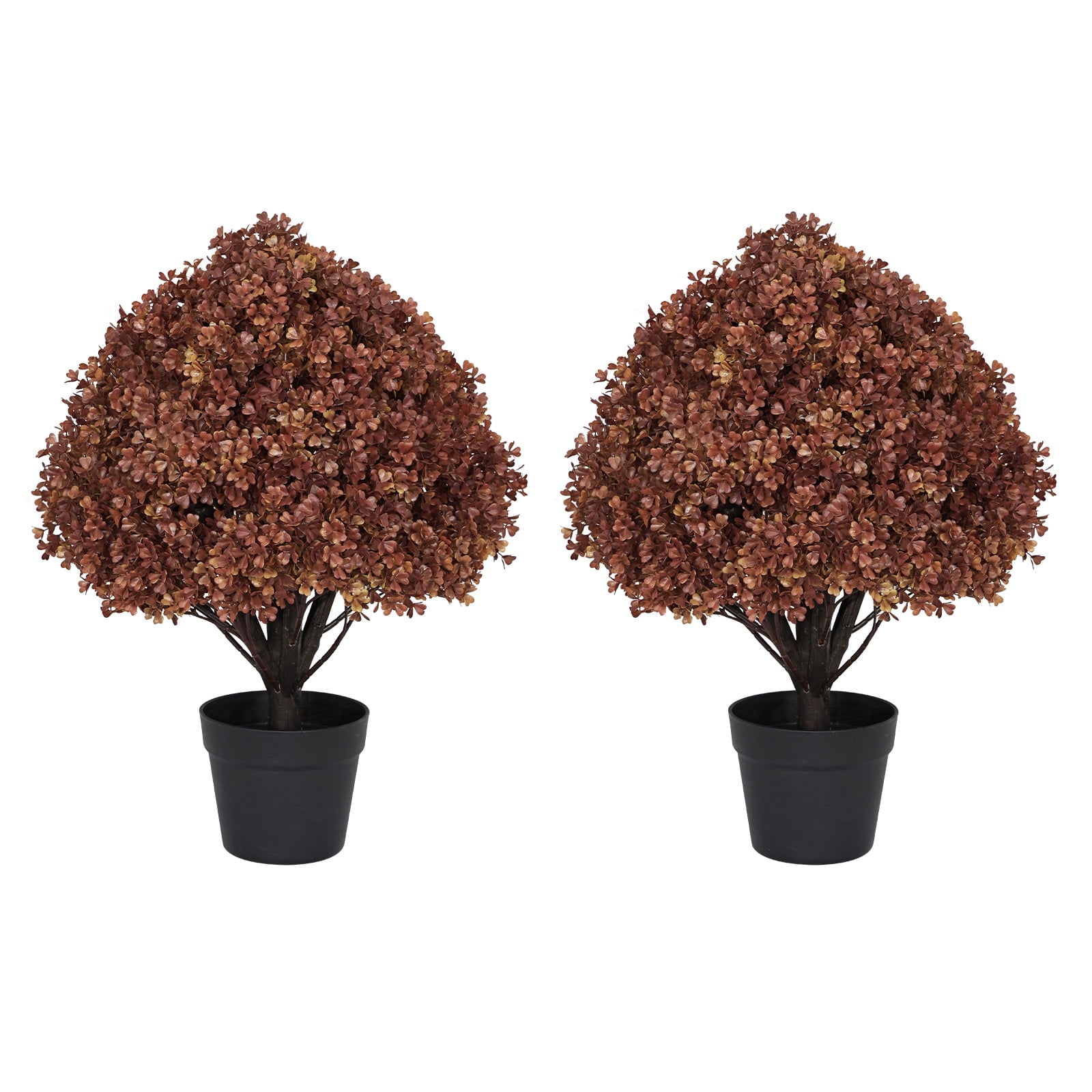 poetree 24" Artificial Boxwood Topiary – UV-Resistant,Faux Plant Ball ...