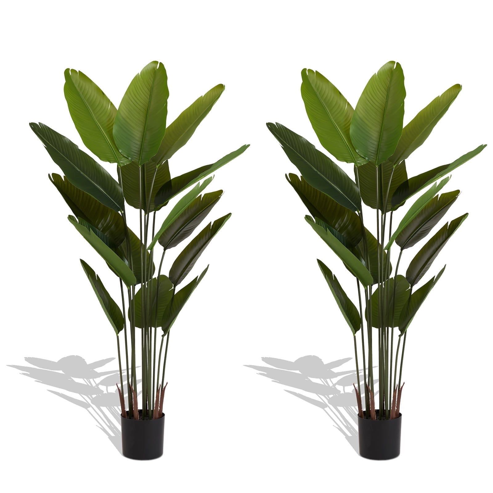 Poetree 6FT Artificial Bird of Paradise Plant (Set of 2) ,Fake Tropical ...
