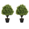 "Poetree 24"" UV Resistant, Realistic Artificial Boxwood Topiary Plant ...