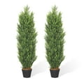 Poetree 2 Pack 4 ft Faux Cedar, UV Rated Decor Tree, Perfect ...